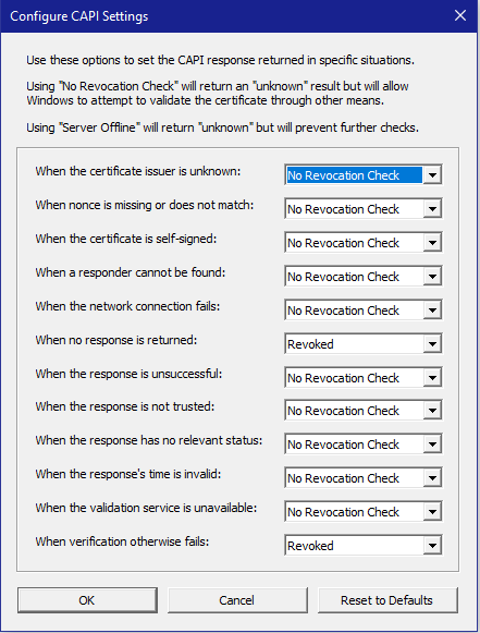Configure CAPI Settings